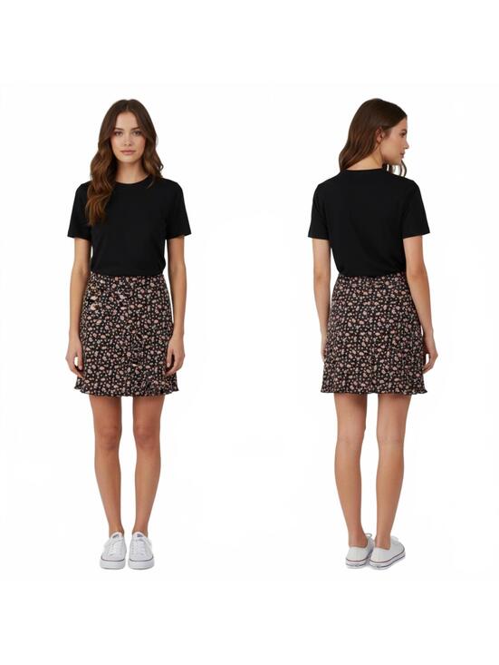 Free People | Skirts | Free People Black And Pink Aline Mini Skirt ...